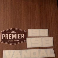 Motorcycle Helmet Decals Retro Font Stripes Dirt Bike Motocross Custom ...