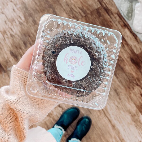 Pink Donut Hole Stickers, Thank You Labels, Hole Bunch, Donut Birthday ...