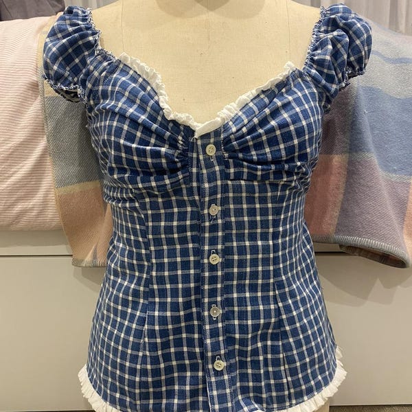 Babydoll Top Sewing Pattern | Coquette Fitted Blouse Sewing Pattern ...