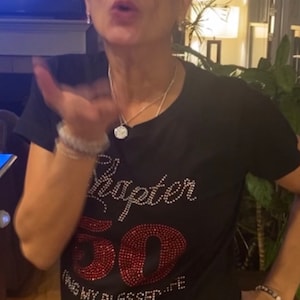 Chapter 50 Rhinestone Birthday Shirt, Bling Shirt, 50th Birthday Shirt ...