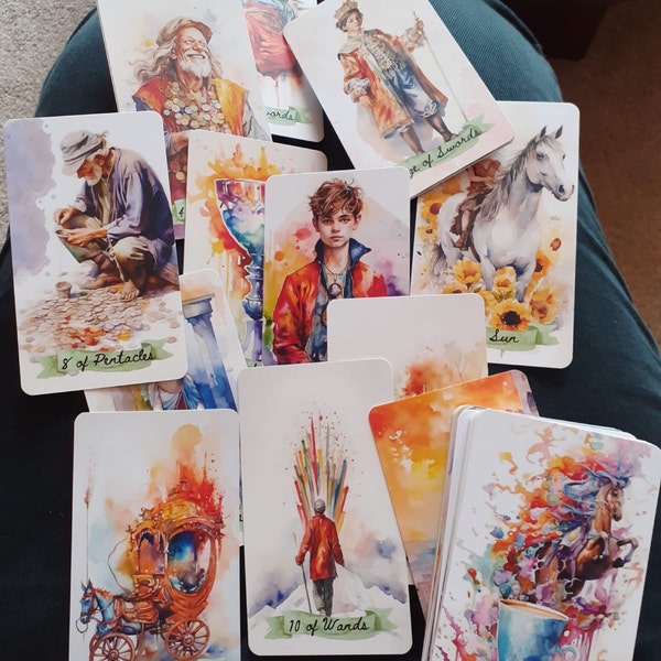 Contemporary Tarot, Watercolor Tarot Deck, Drawn Tarot Cards ...