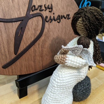 Crochet Pattern little Sparrow Zion Asher. Mother Sitting on a Rock ...