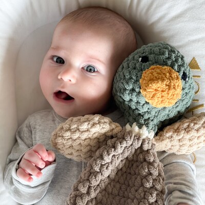 Mallard Duck Snuggler Lovey Duck Nursery Decor Baby Snuggle - Etsy