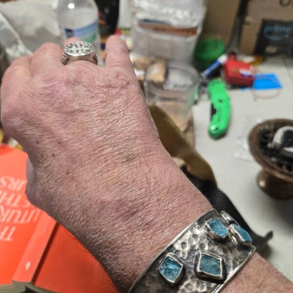 Venetian Glass Intaglio Virgin Mary Silver Ring: Tumble Ring, Vintage ...