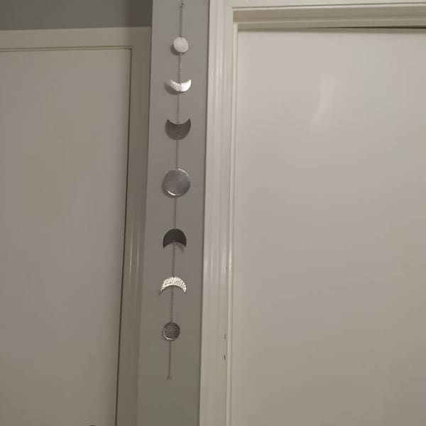 Moon Phase Wall Decor Handmade Hammered Metal, Moon Phase Wall Hanging ...