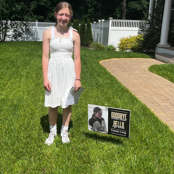 Middle School Graduation Yard Sign, Graduation Party Decor ...