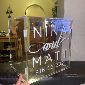 Couples Names Wedding Decal Custom Names Wedding Decal Sticker Card Box ...