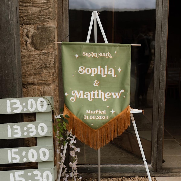 Personalized Velvet Wedding Banner Flag: Custom Event Signage - Etsy