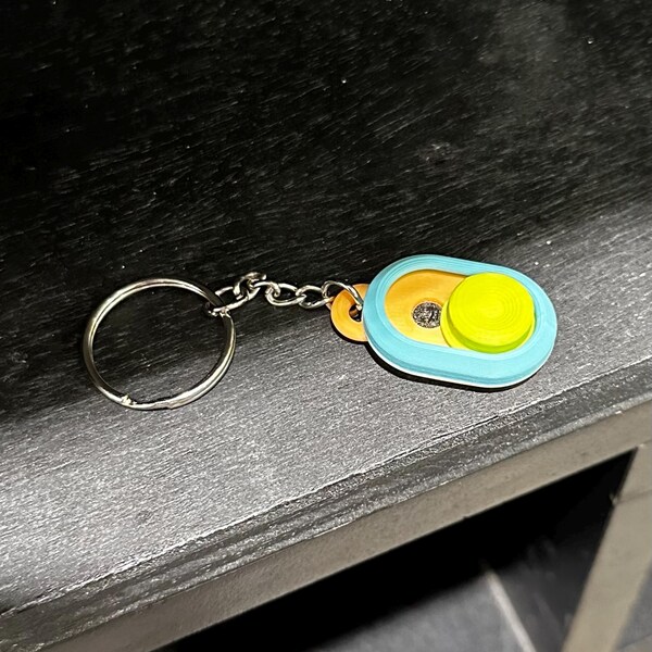 3D Printed Customizable Keychain Magnetic Haptic Slider Fidget Toy ...