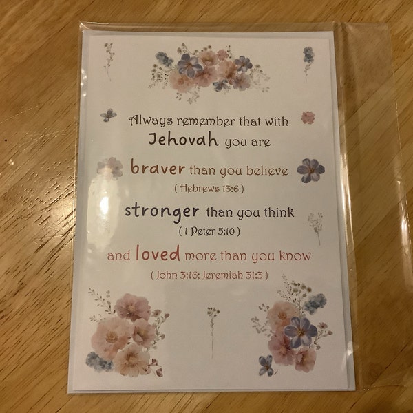JW Encouraging Card Reminding Friends That They Are Loved - Jehovah's ...