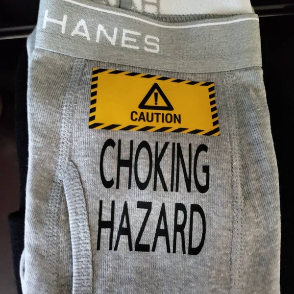 Free Shipping - Funny Naughty Men's Boxer Briefs - Choking Hazard- 1 ...