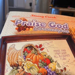 Counted Cross Stitch Pattern, Praise God Cornucopia, Autumn Decor ...