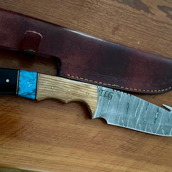 22" Custom Handmade Damascus Steel Sword With Metal Casted Guard Pommel ...