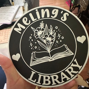 Library Street Sign Bookshelf Sign Personalized Laser Engraved Bookish ...