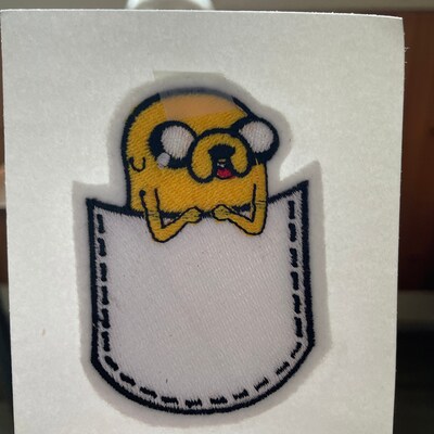 Jake the Dog in a Pocket Adventure Time Iron on Patch - Etsy