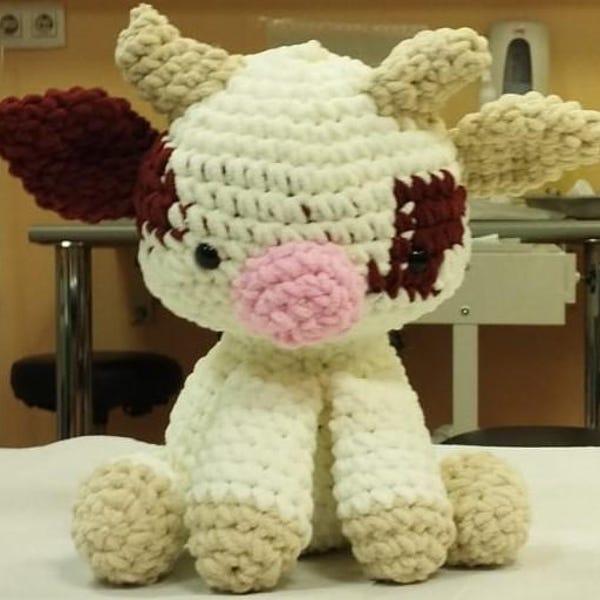 Amigurumi Cow Pattern, Plush Pattern, Stuffed Cow Toy, Cow, Crochet Cow ...