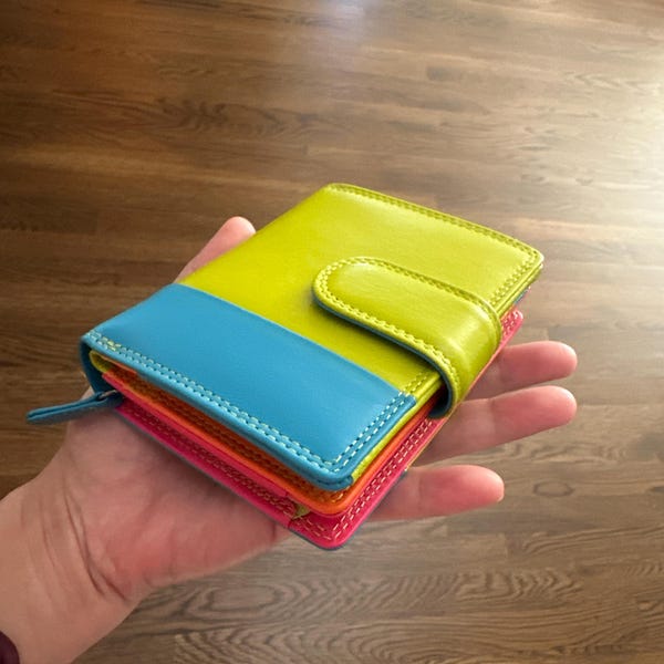 Purse for Women Multi Colour Wallet Bifold Wallet Colourful Rainbow ...
