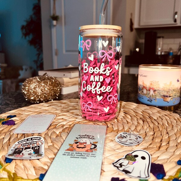 24oz Tumbler Cup With Cherries and Bows Girly Iced Coffee Cup With Lid ...