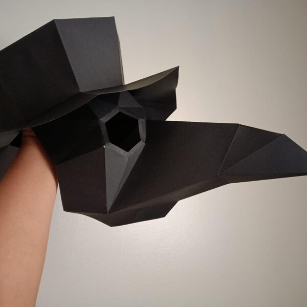 Plague Doctor Mask With Hat - DIY 3d Paper Craft, Digital Pattern in ...