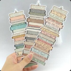 Bookmark Book Tracker, Book Stack, Double Sided, 30 Books to Fill All ...