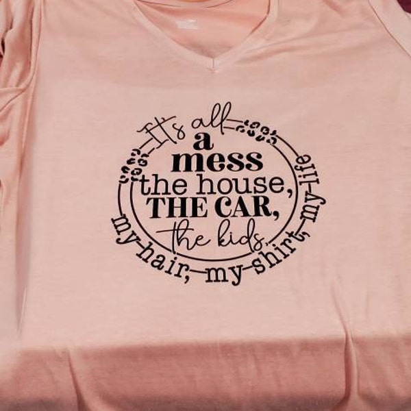 It's All A Mess SVG: Cheetah Print, Mom Life Design (digital Download ...