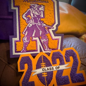 Chenille Custom Letterman Jacket Patch made in USA - Etsy
