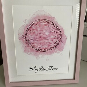 Custom IVF Art Embryo Watercolor Personalized Pregnancy Gift Nursery ...