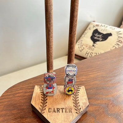 Football Stacked Ring Holder, Goal Post Ring Holder, Championship Ring ...