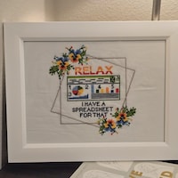 Funny Office Cross Stitch Pattern / Excellent at My Job I Know My Sheet ...