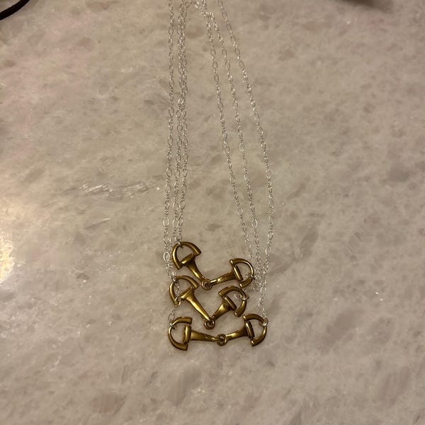 Equestrian Horse Snaffle Bit Clasp,pvd 18k Gold Plated Stainless Steel ...