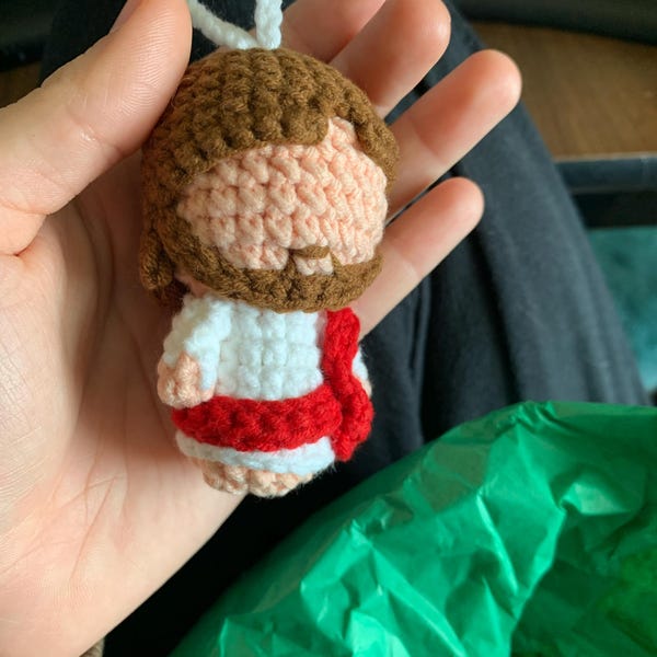 Crochet Mini Jesus Keychain/hanging, Birthday Gift - Etsy