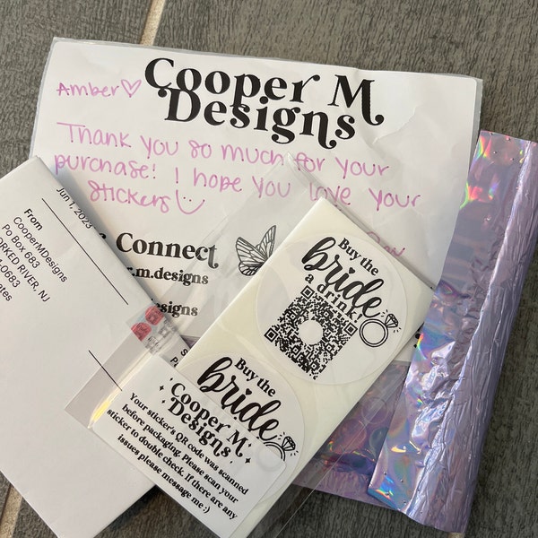 Buy the Bride a Drink Sticker, Bachelorette Party Favor, Venmo QR Code ...