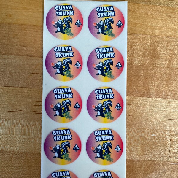 Strain Label Stickers for Plastic Pop Top Preroll Vials - 2.5" X 3.5 ...