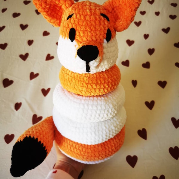 CROCHET PATTERN - FOX Stacking Toy / Animal / Amigurumi / Holiday ...