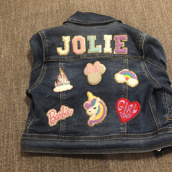 Mermaid Jacket Jean Girls Patch Jacket Custom Mermaid Girls Jacket ...