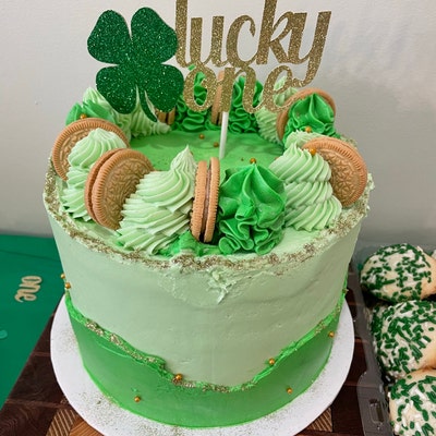 Lucky One Cake Topper, Lucky One Birthday, Lucky One Glitter Cake ...