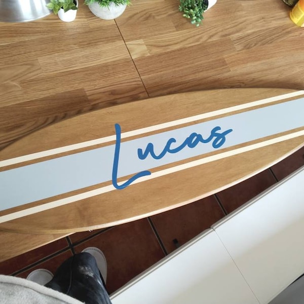 Personalized Surfboard Name Sign - Handcrafted Wood Surfboard Wall Art ...