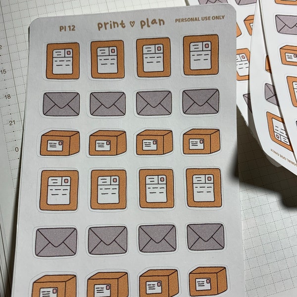 Utility Bills Printable Doodle Icon Stickers | Digital Planner Sticker ...