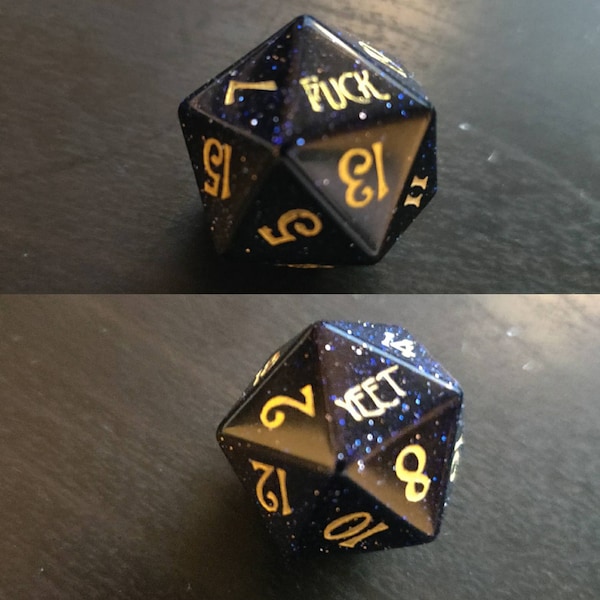CLEARANCE Sale-1 Piece Blue Sandstone F*CK YEET D20 Die-critical ...