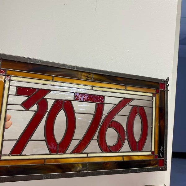 Custom Stained Glass Address Plaque - Etsy