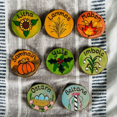 Triple Moon Goddess Flower Wreath Ink Art Print - Etsy