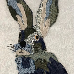 Raw Edge Applique 'hare' - Etsy UK
