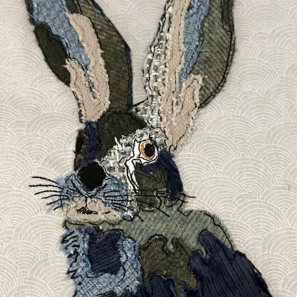Raw Edge Applique 'hare' - Etsy