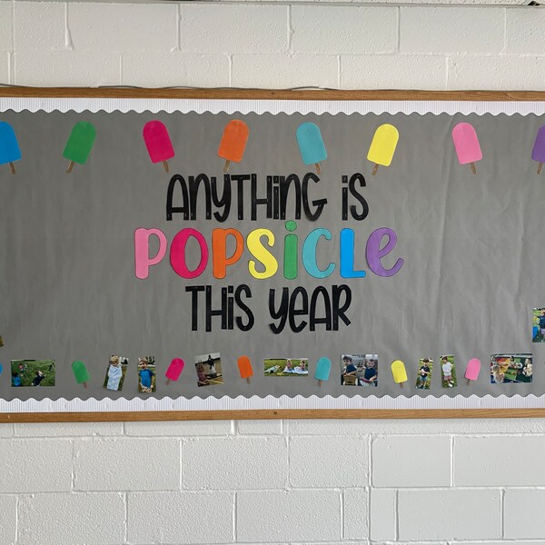 Popsicle Bulletin Board Kit: Back to School Printable Decor (DIY) - Etsy