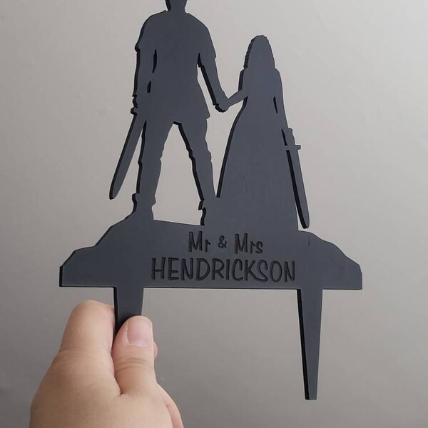 Custom Mr and Mrs Viking Wedding Cake Topper,viking Cake Topper,viking ...