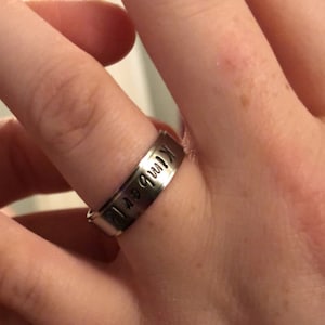 Personalized Ring Customized Silver Ring Hand Stamped - Etsy