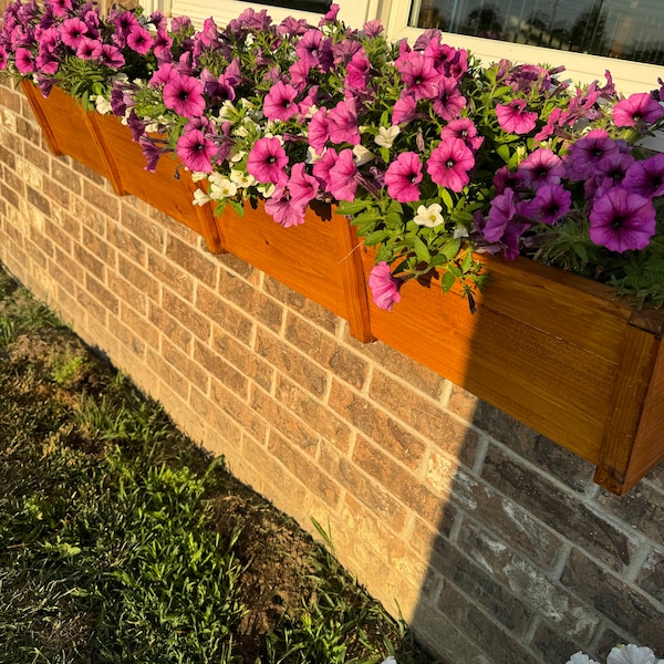 Rectangular Cedar Planter Box - Etsy
