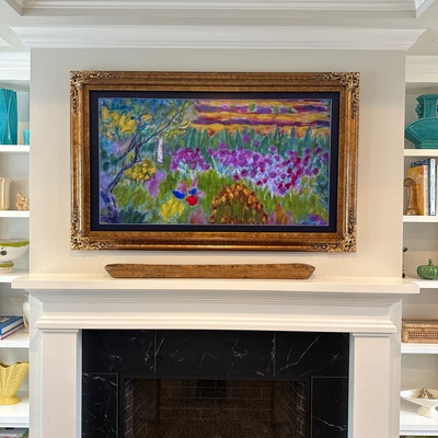 Colonial Style Ornate Wood Frame, Vintage Frame, Distressed White, Old ...