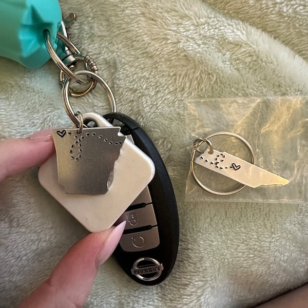 BEST FRIEND KEYCHAIN, Long Distance State Keychains, Best Friend Gift ...