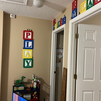 Toy Story Style Wooden Alphabet Blocks. Name Blocks. - Etsy
